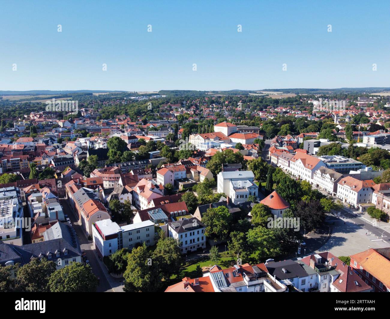 aerial view of the city Weimar in thuringia, east germany Stock Photo ...