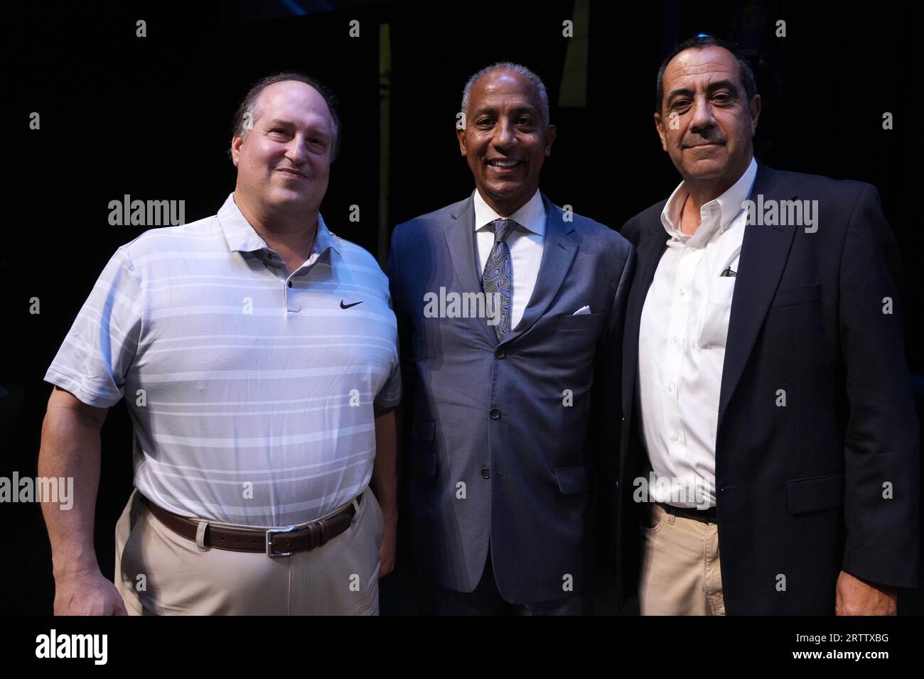 Eugene, United States. 14th Sep, 2023. Renaldo Nehemiah (center) poses ...