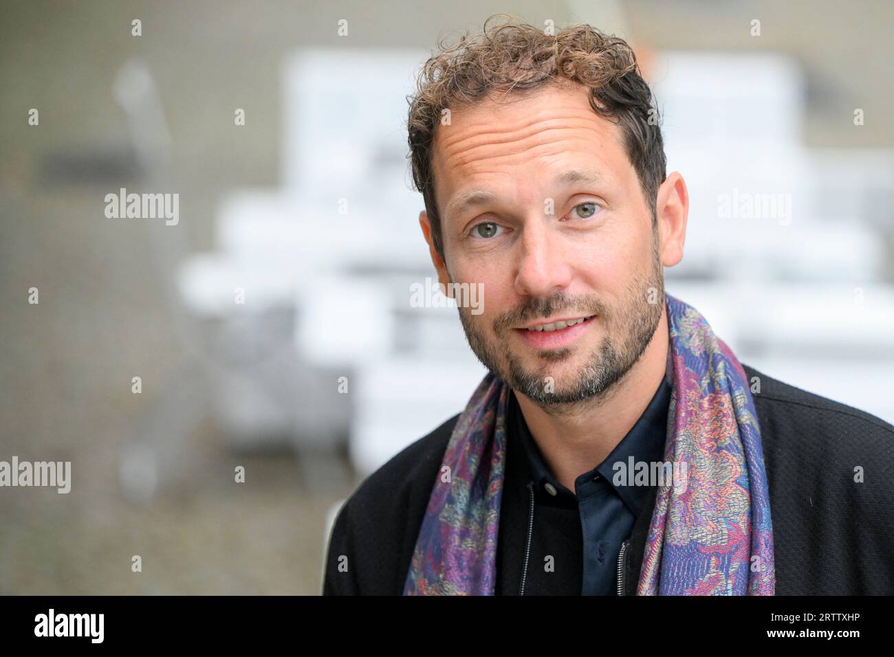 Berlin, Germany. 13th Sep, 2023. Author Friedemann Karig on the sidelines of the book reading ...