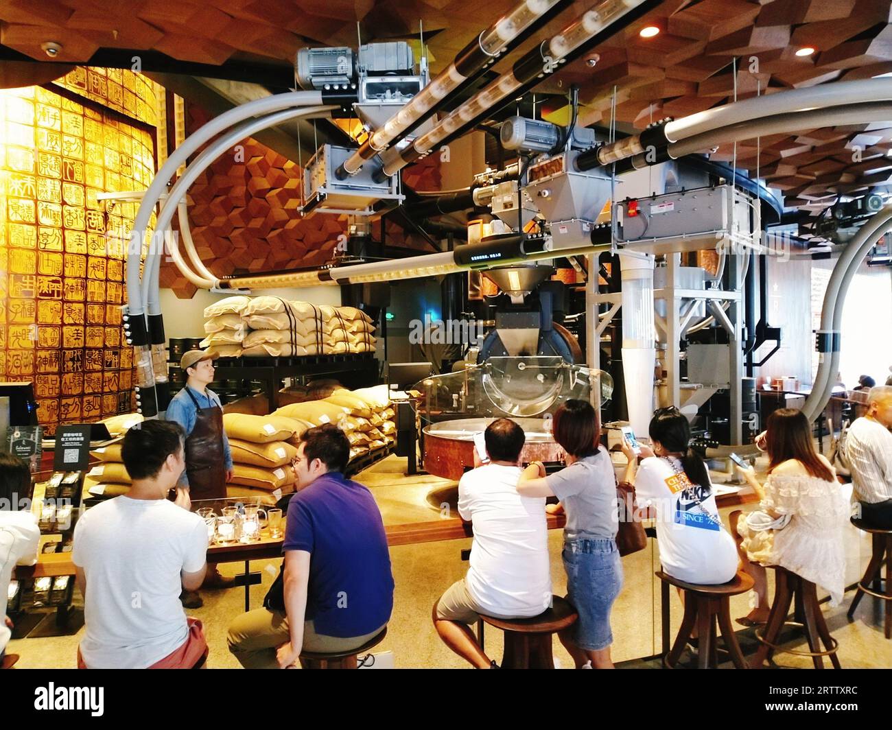 (FILE) Customer consume at the world's largest Starbucks Reserve ...