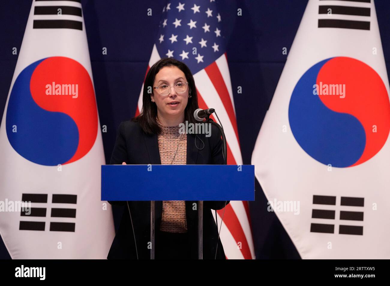 Acting U.S. Under Secretary of Defense for Policy Sasha Baker speaks ...