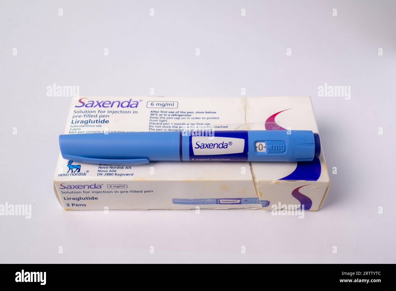 photo of injection weight loss pen saxenda Stock Photo - Alamy