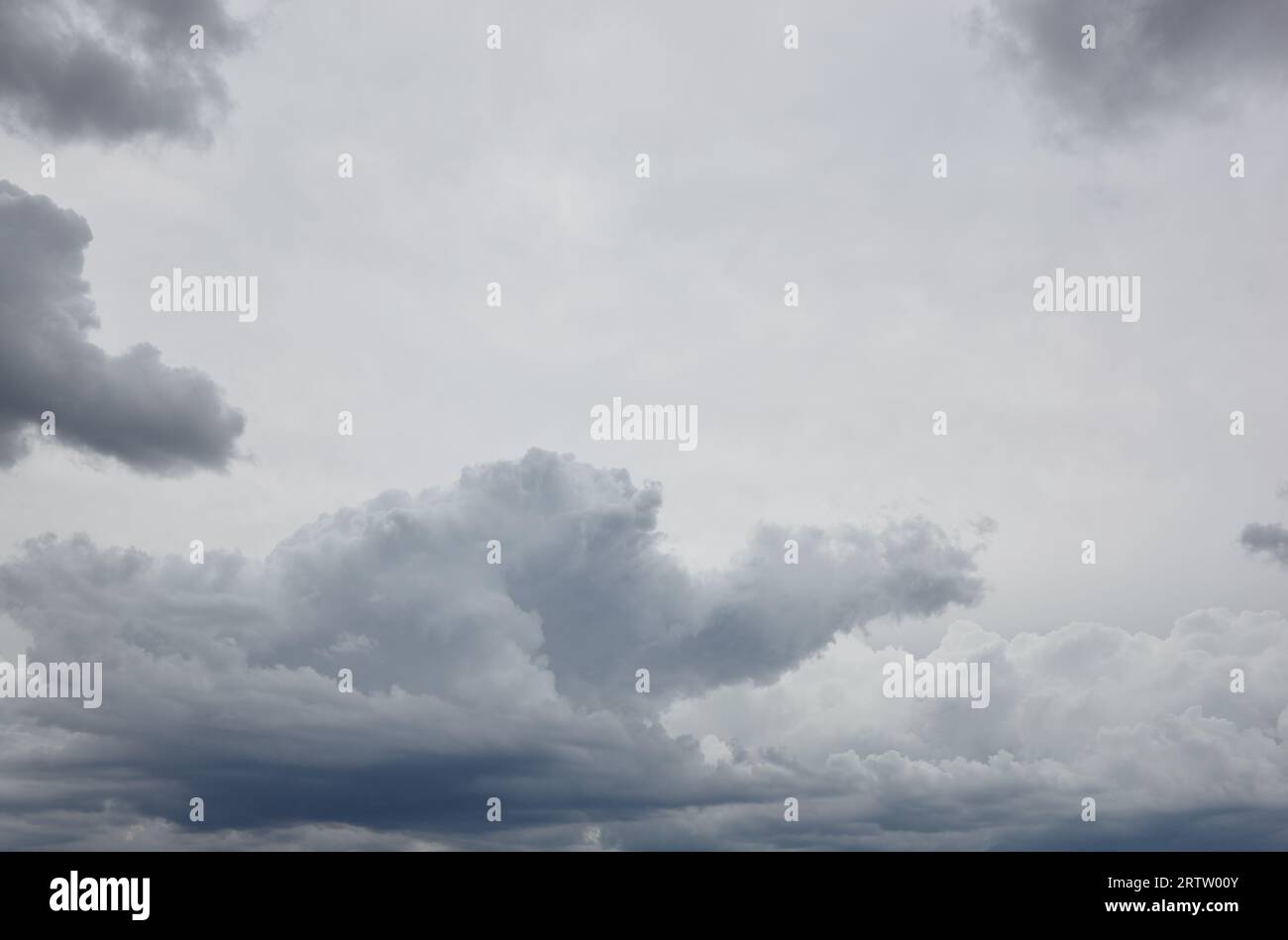 Dramatic dark clouds before rainy. Beautiful cloudscape over horizon ...