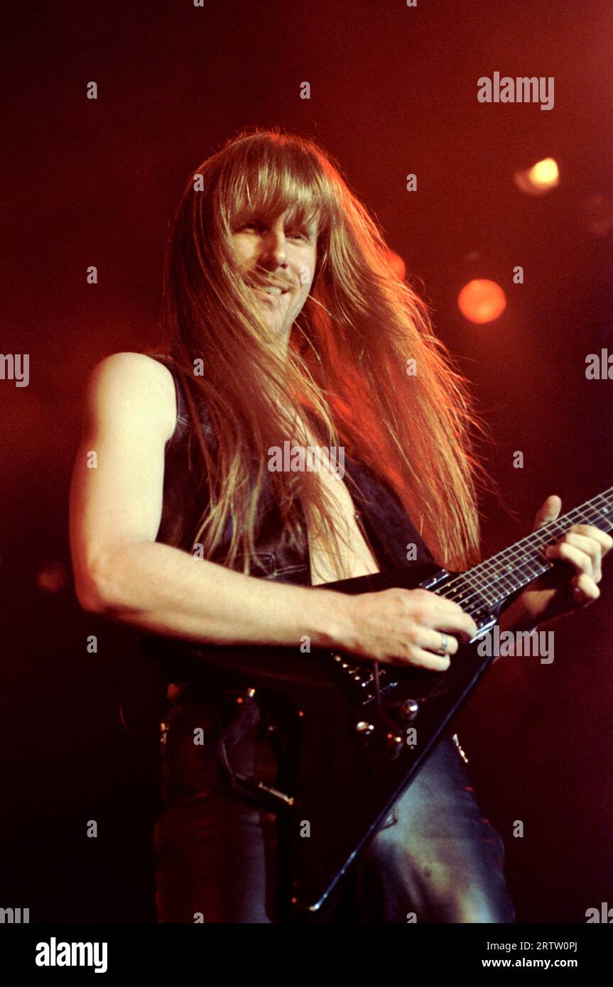 Milan Italy 1997-06-07: Karl Logan guitarist of the Manowar group in ...