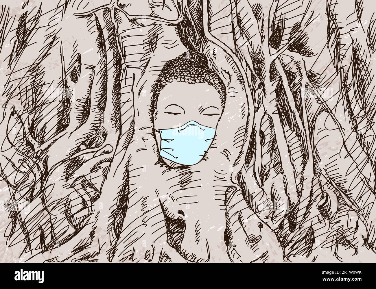 Root sculpture Stock Vector Images - Alamy