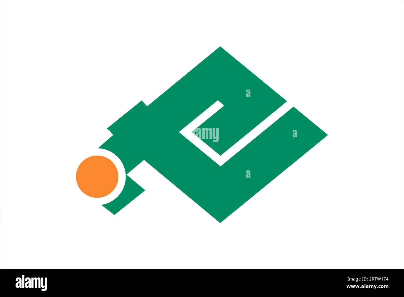 Flag of the town of Setana Stock Photo - Alamy