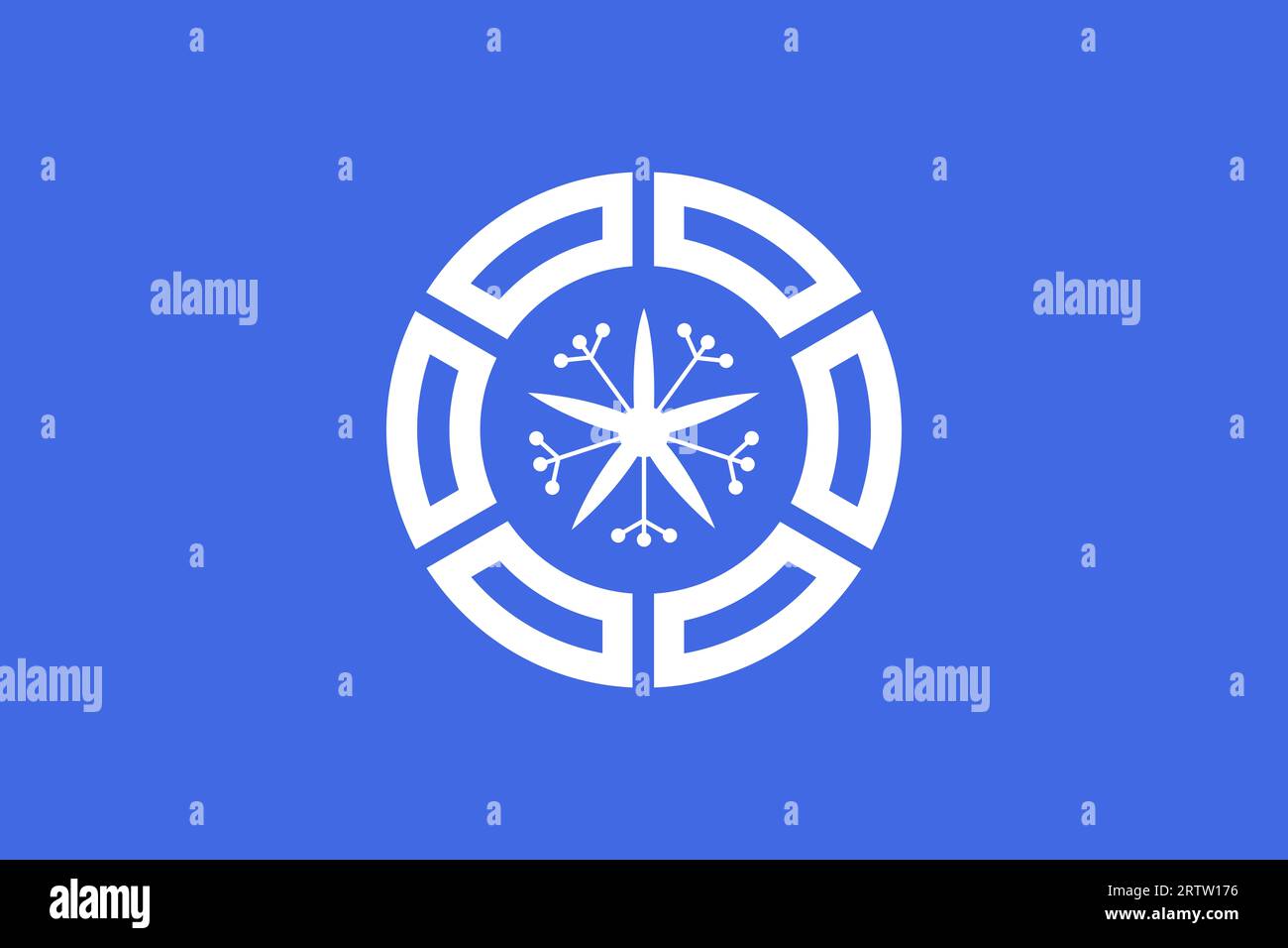 Flag of the city of Muroran Stock Photo - Alamy