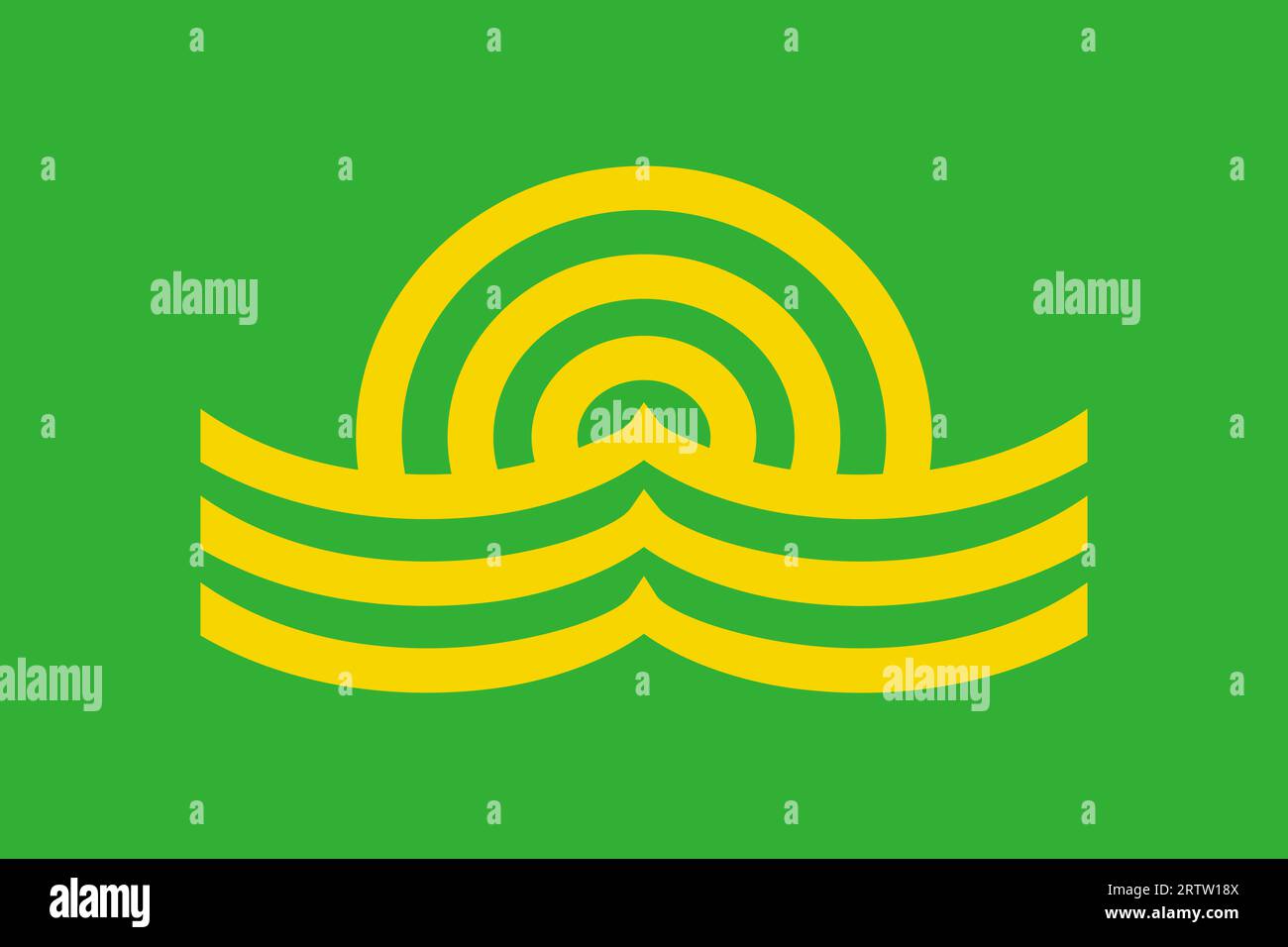 Flag of the village of Shinshinotsu Stock Photo - Alamy