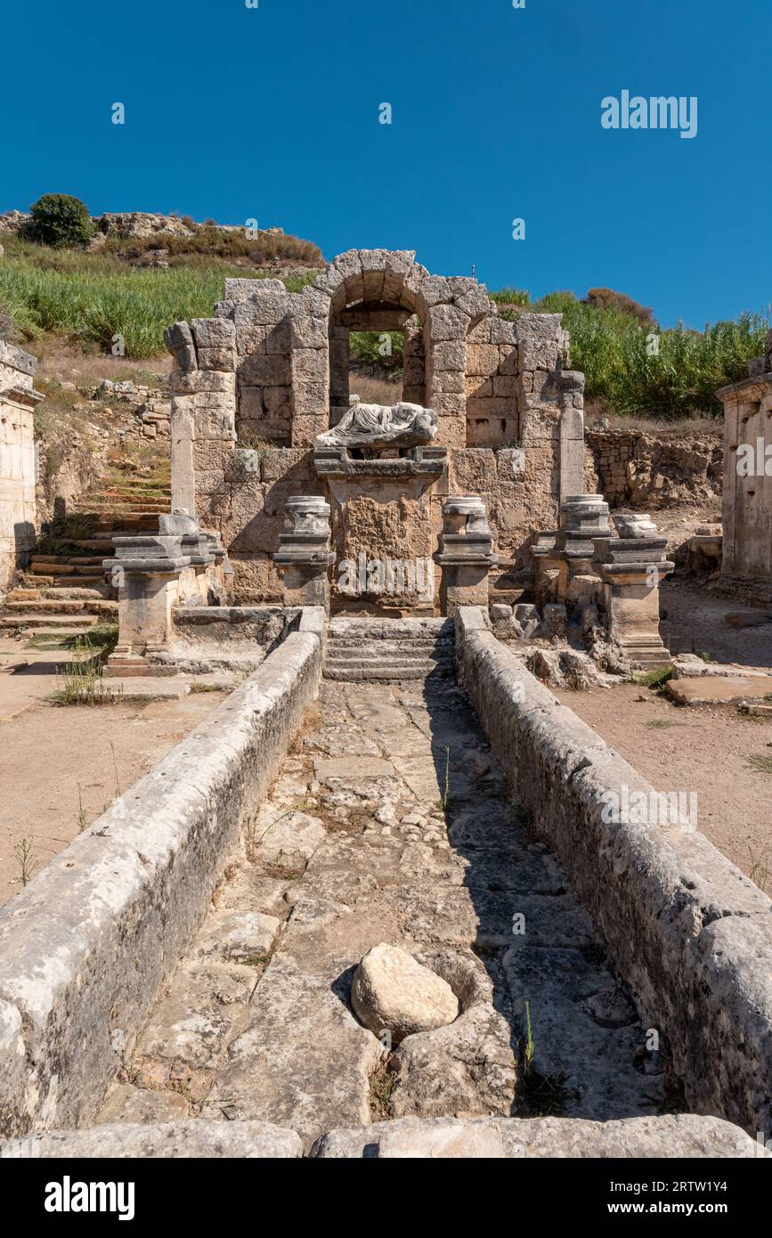 Ancient city of Perge in Antalya, Turkey. Historical ruins in the ...