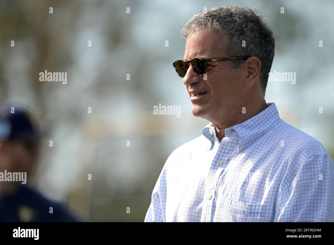 Tampa Bay Rays principal owner Stuart Sternberg watches players work ...