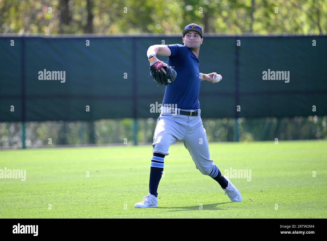Tampa Bay Rays pitcher Shane McClanahan throws during the first ...