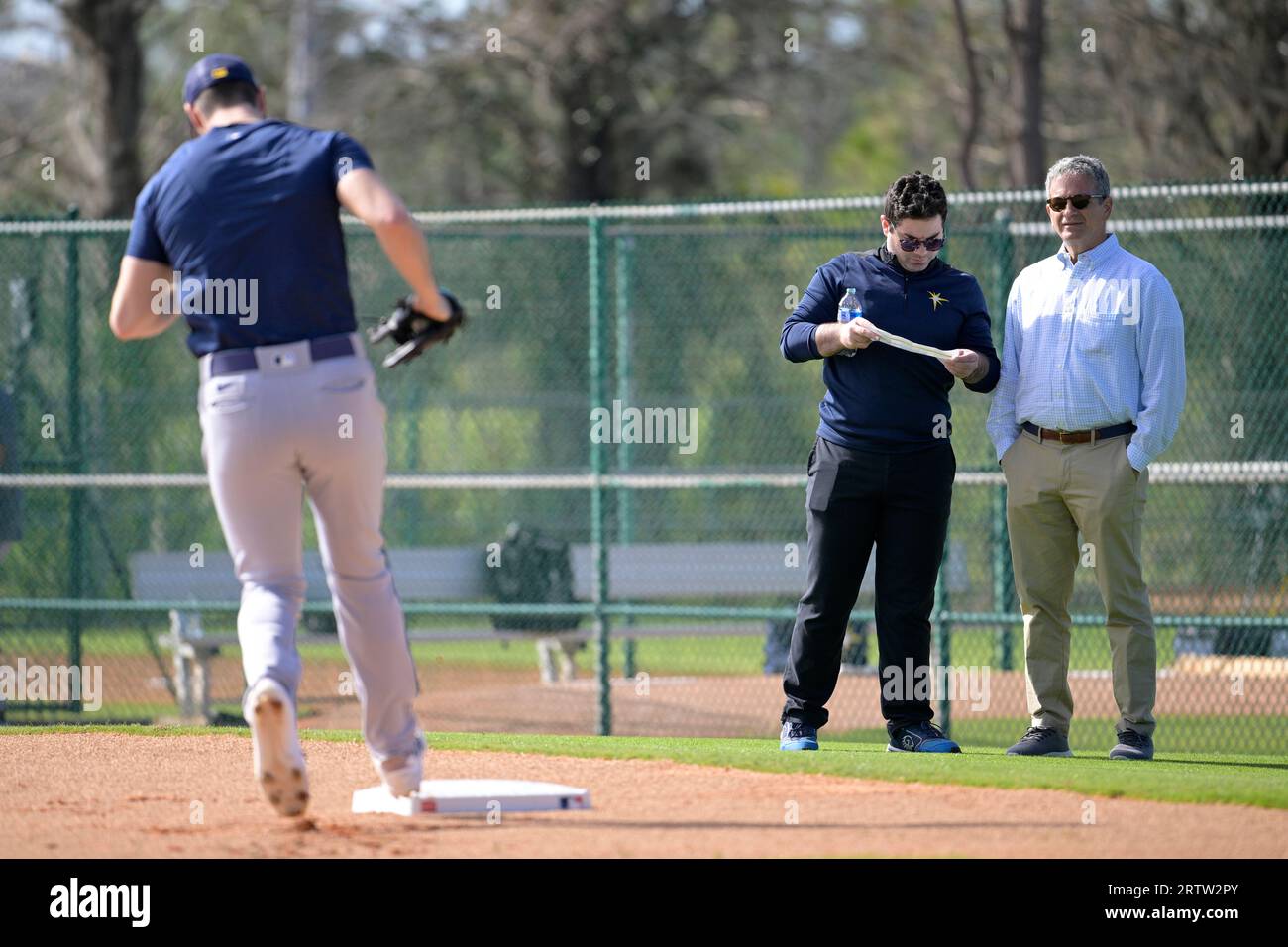 Tampa Bay Rays principal owner Stuart Sternberg, right, and his son ...