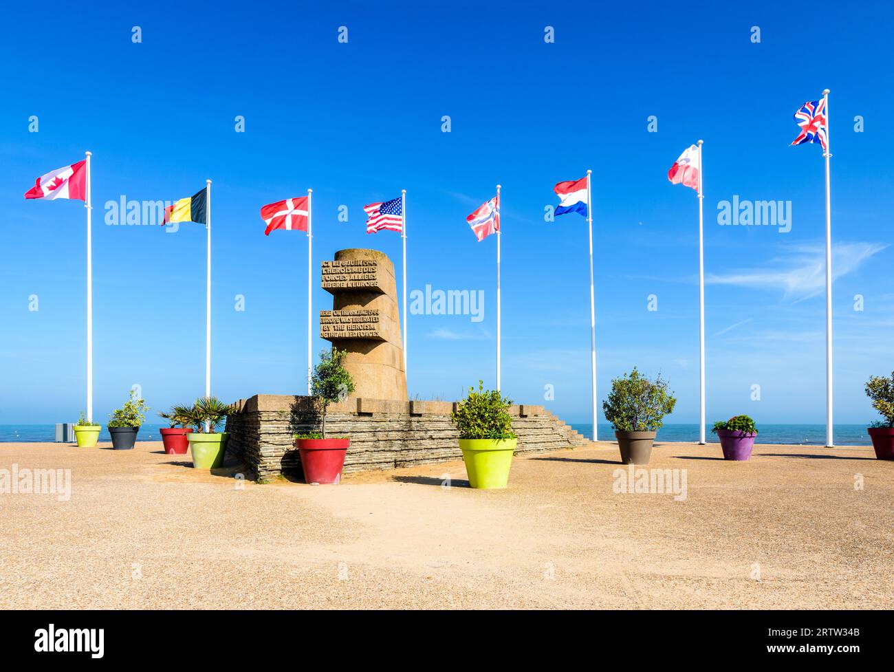 Signal monument in Bernières-sur-Mer, France, erected in 1950 on the ...