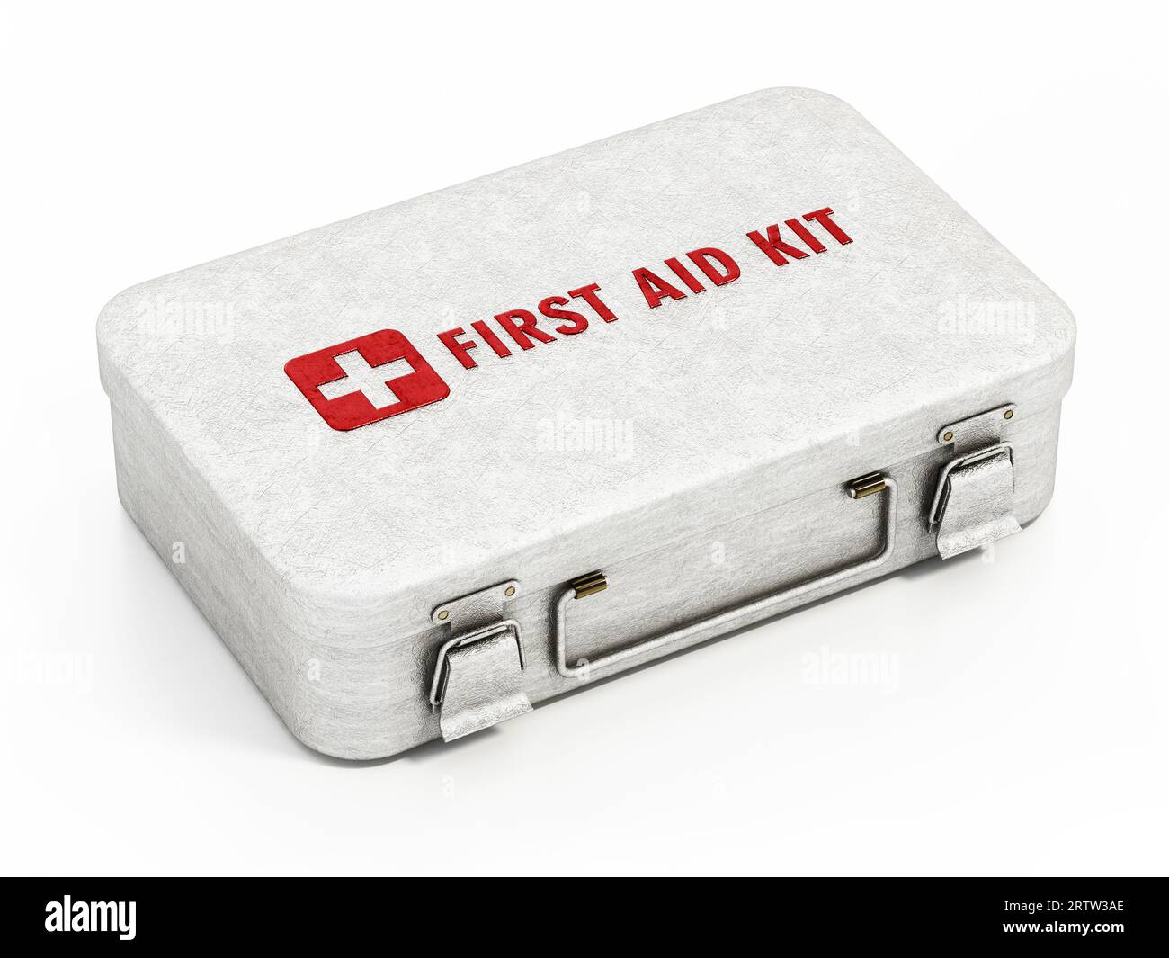 First aid kit isolated on white background. 3D illustration Stock Photo ...