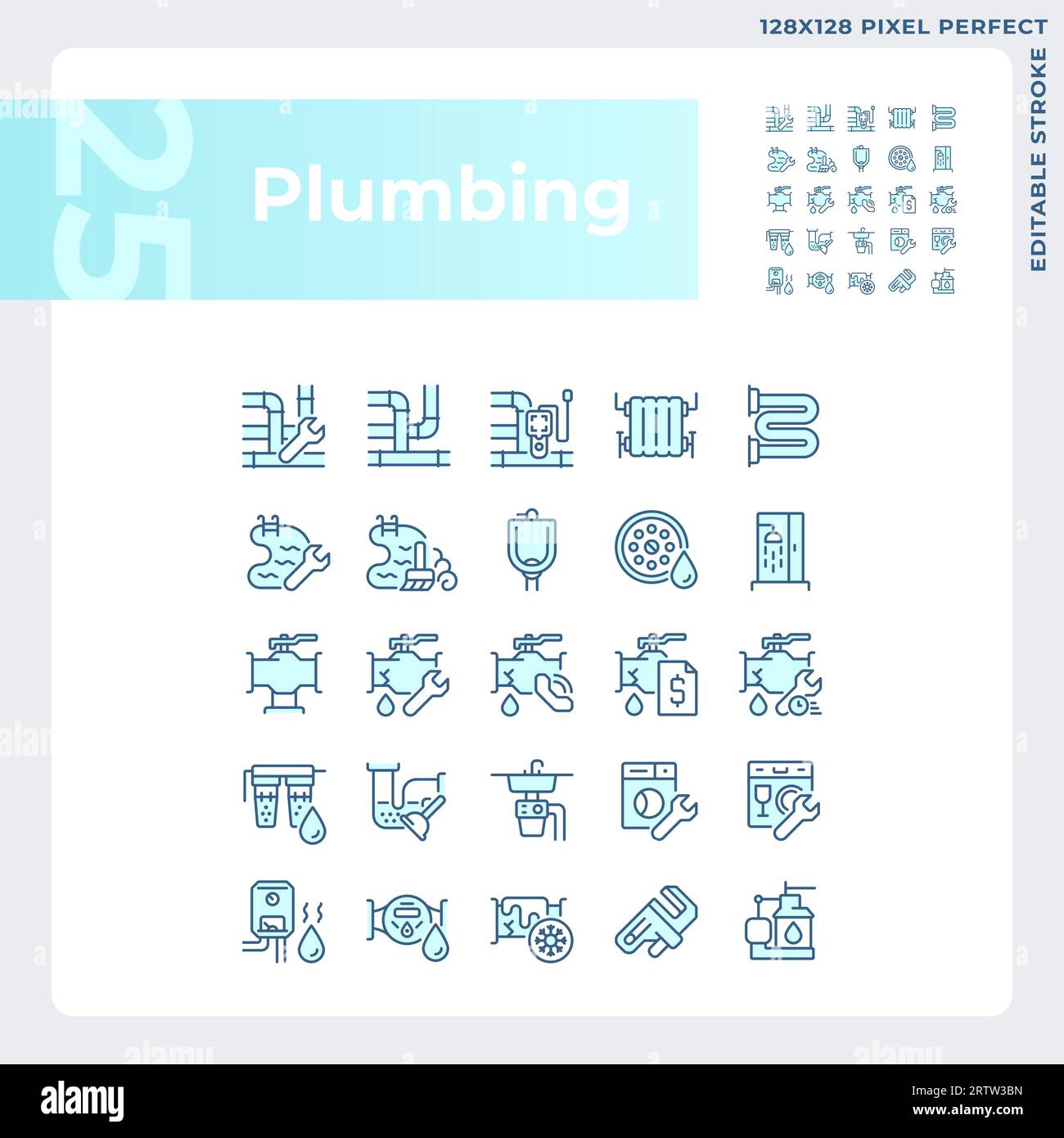 Editable pixel perfect blue plumbing icons set Stock Vector Image & Art ... Editable pixel perfect blue plumbing icons set Stock Vector Image & Art ...