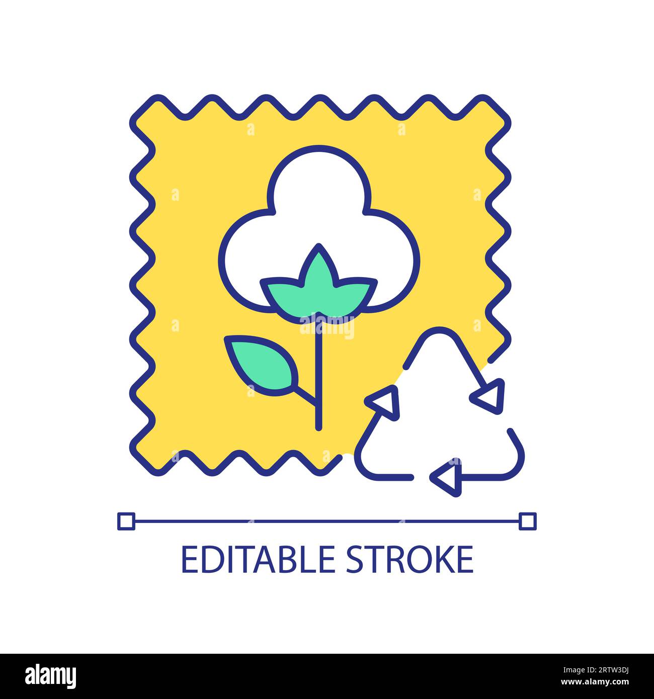 2D thin linear colorful sustainable fashion practices icon Stock Vector Image & Art - Alamy