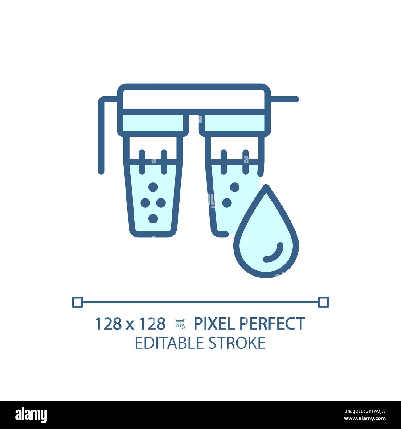 2D customizable thin linear blue water filter icon Stock Vector Image ...