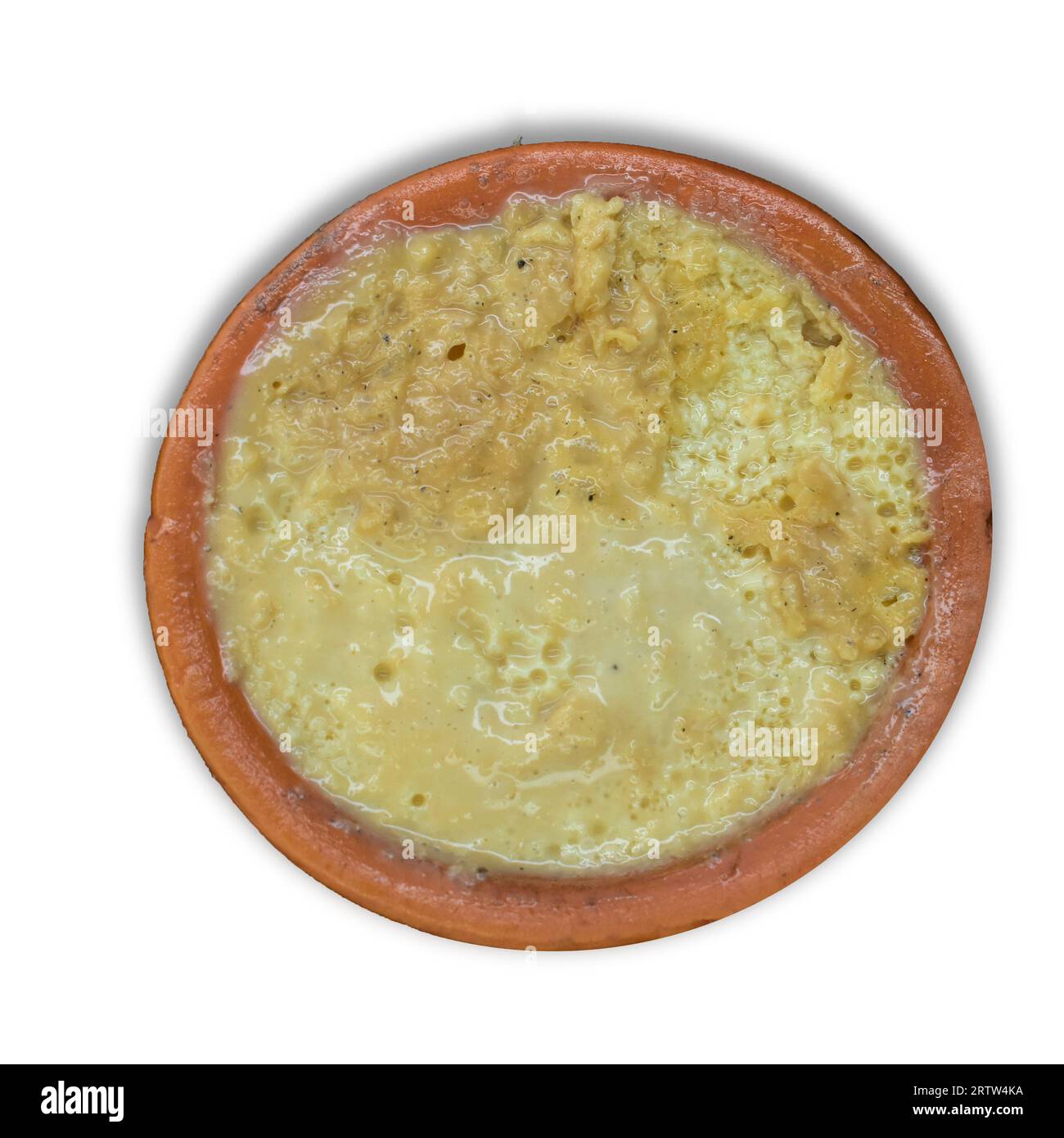 Traditional Bogra Yoghurt top view isolated on white Stock Photo - Alamy