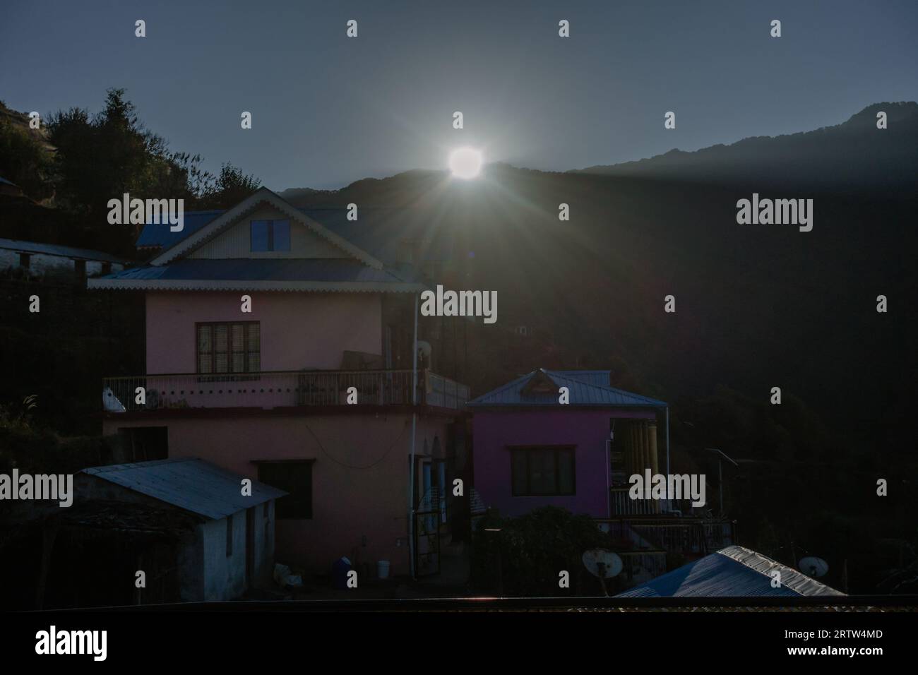 November 30th 2022. Tehri Garhwal, Uttarakhand India. Mountain ...