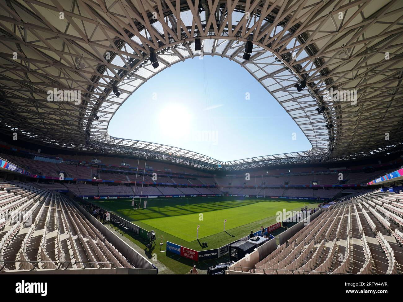 A general view of the Stade de Nice before the Wales captain's run ...