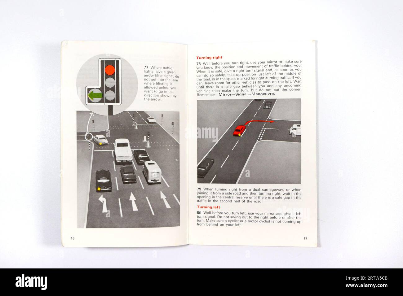 inside pages vintage HMSO highway code booklets uk showing junctions ...