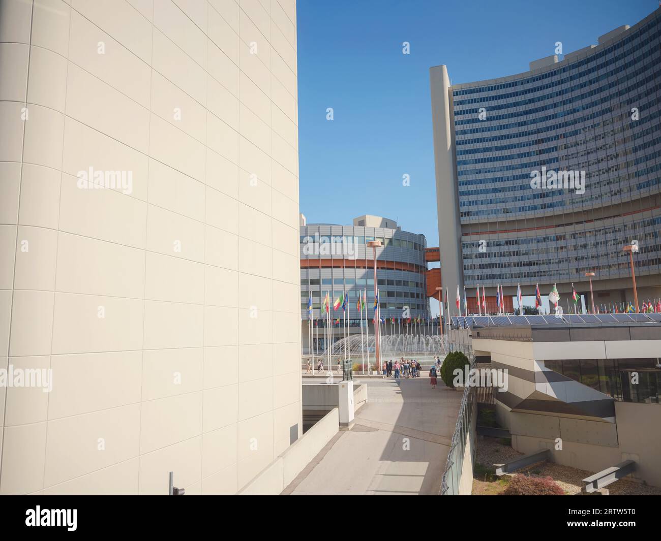Vienna, Austria - July 27, 2023: UN headquarters building in the ...