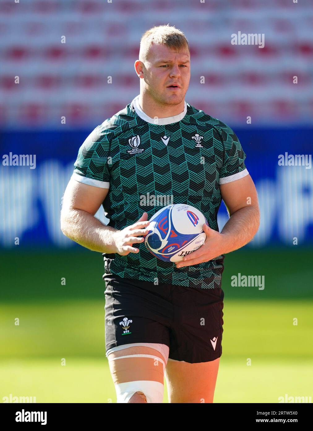 Wales' Dewi Lake during the Captain's Run at the Stade de Nice, France ...