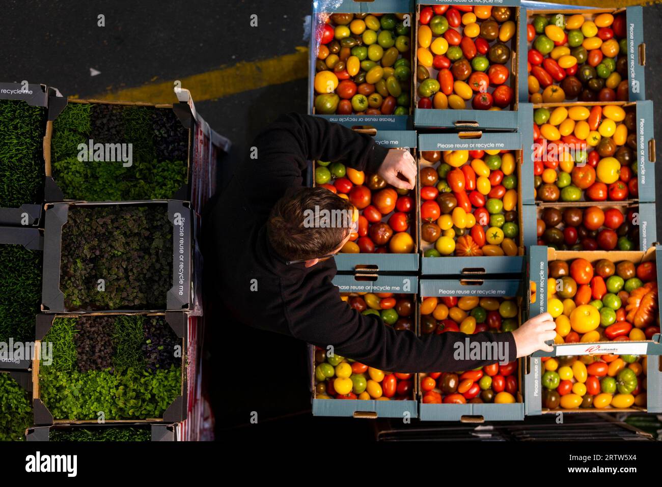 EDITORIAL USE ONLY Nick Glasgow of London Herb Company with seasonal ...