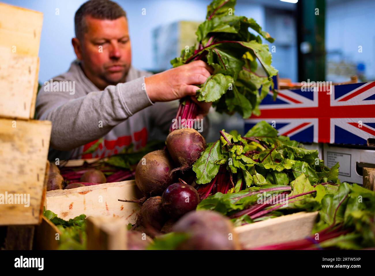 EDITORIAL USE ONLY Marc Osborne of S.Thorogood & Sons with seasonal ...