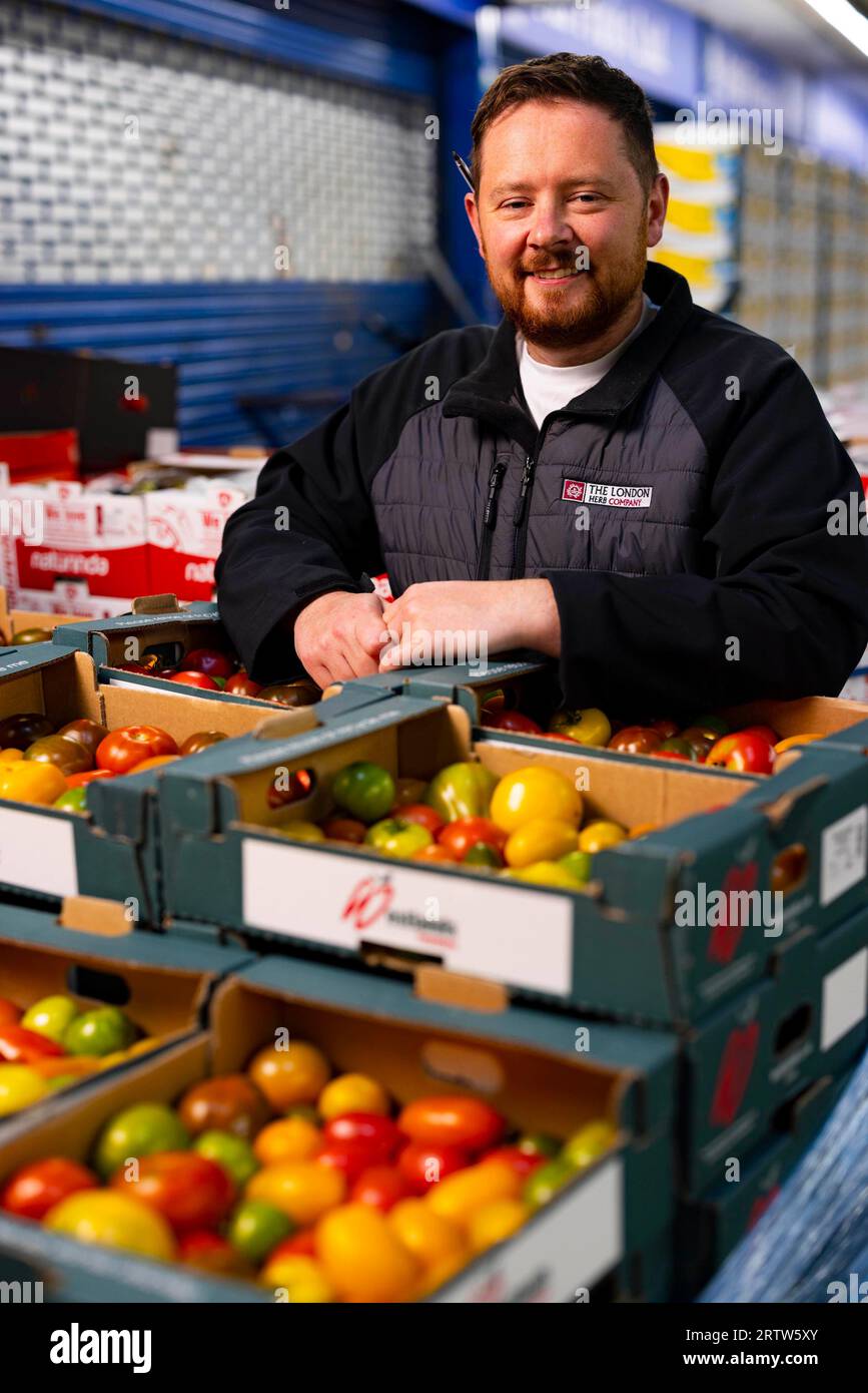 EDITORIAL USE ONLY Nick Glasgow of London Herb Company with seasonal ...
