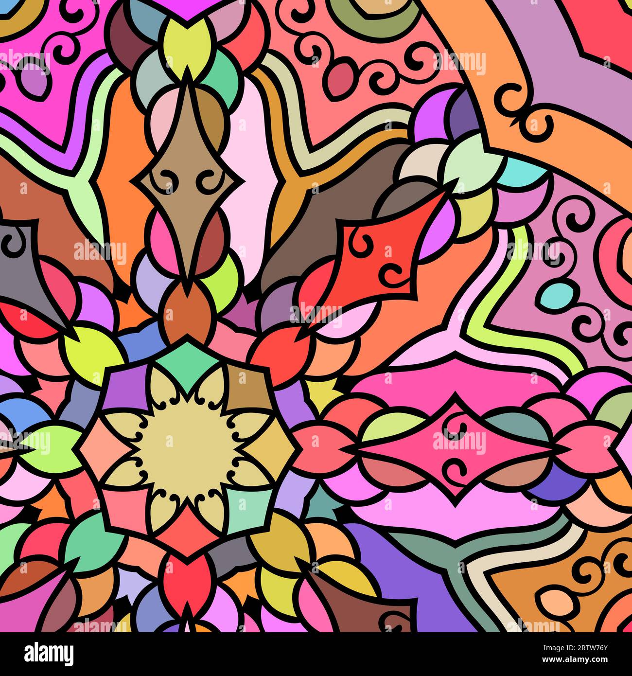 Abstract multicolored background, Zentangle art Stock Vector Image ...