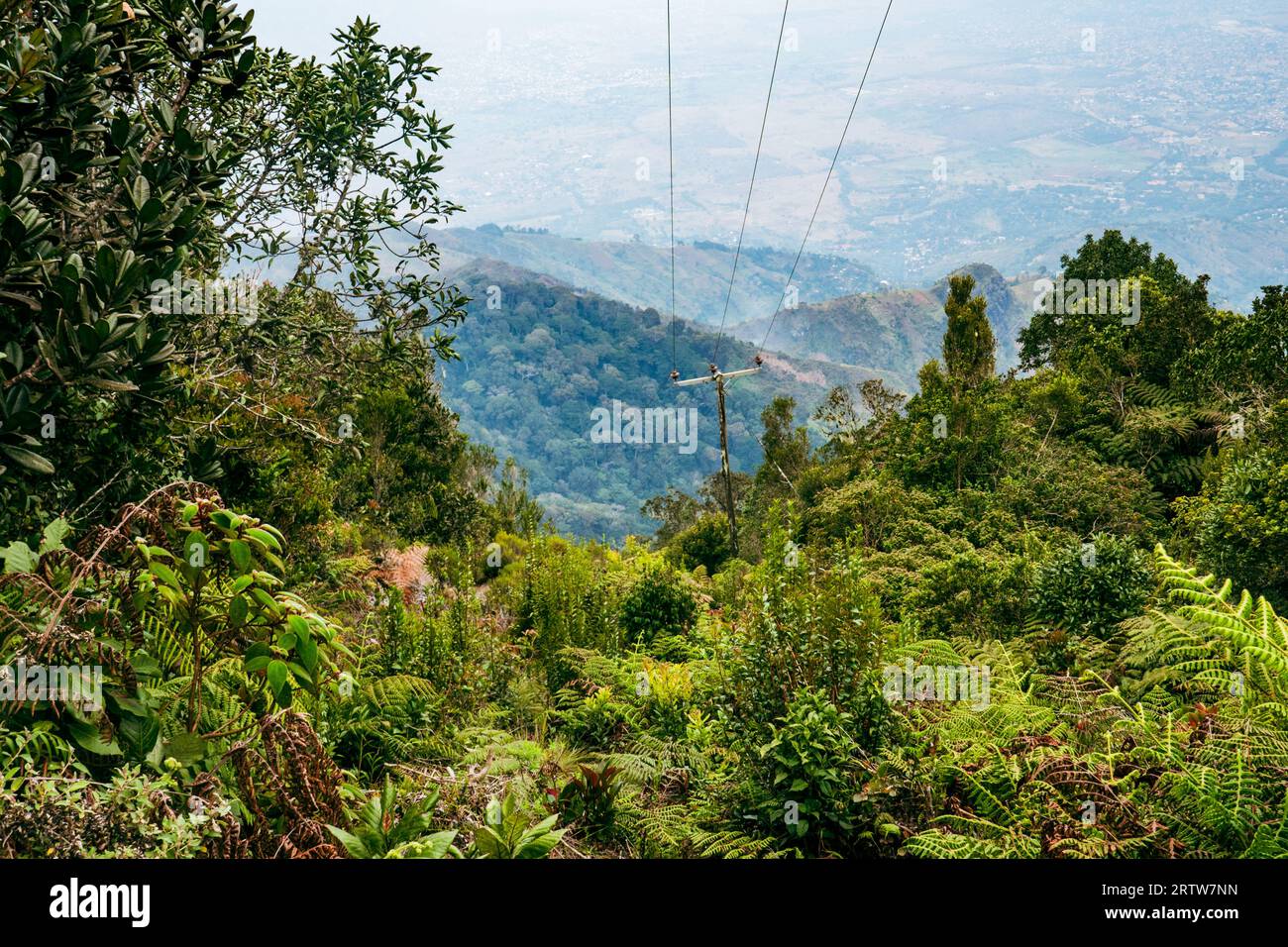 Scenic view of mountain landscapes seen from Bondwa Peak in Uluguru ...