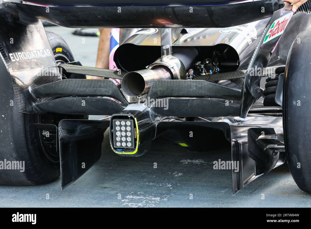 Alpine F1 Team A523, mechanical detail, beam wing, rear diffuser during ...