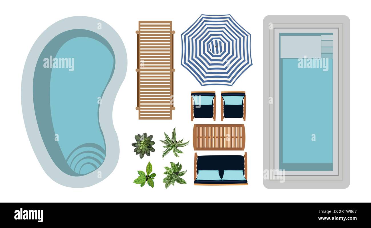 Top view layout colored Stock Vector Images - Alamy