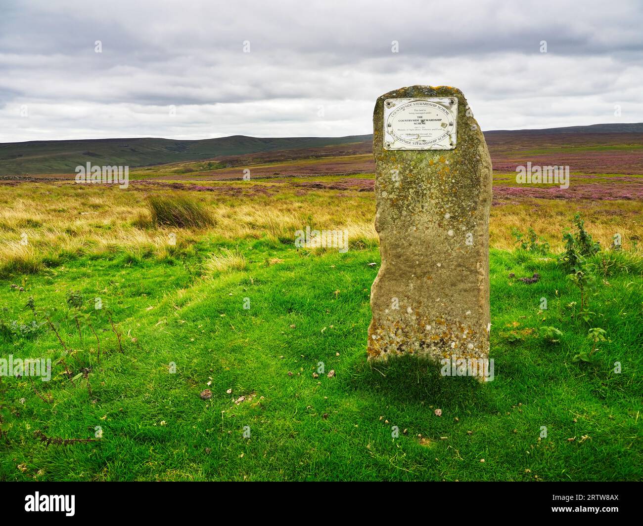 Countryside Stewardship Scheme Sign on In Moor Lane between Scar House ...
