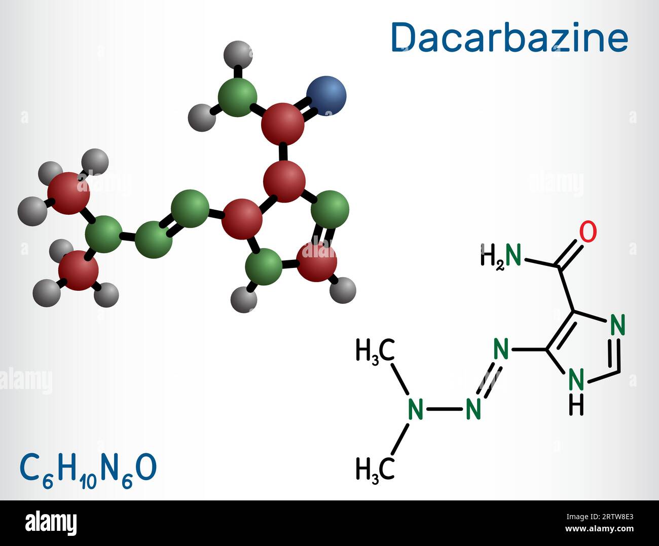 Dacarbazine, imidazole carboxamide, DTIC molecule. It is antineoplastic ...