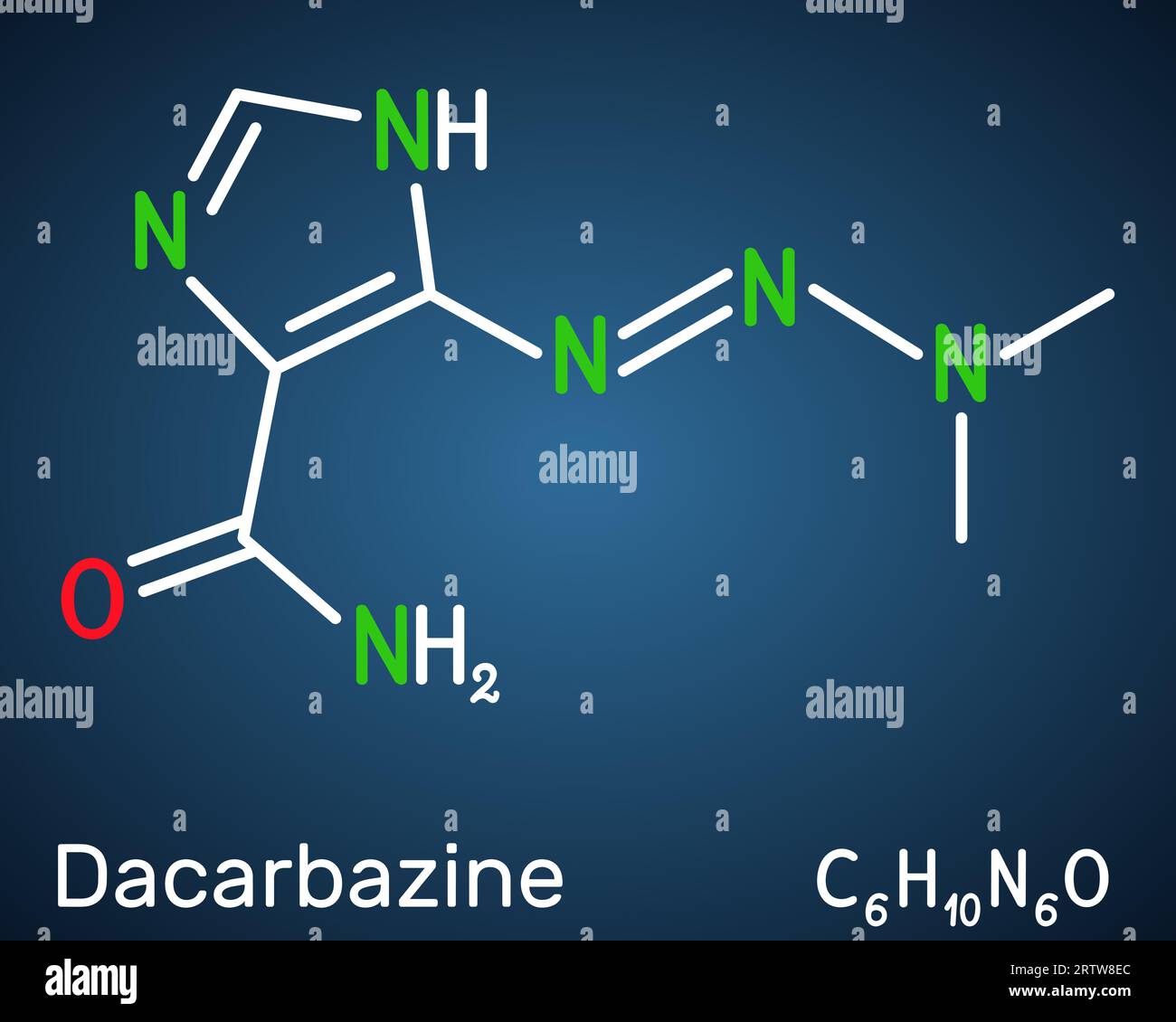 Dacarbazine, imidazole carboxamide, DTIC molecule. It is antineoplastic drug used to treat ...