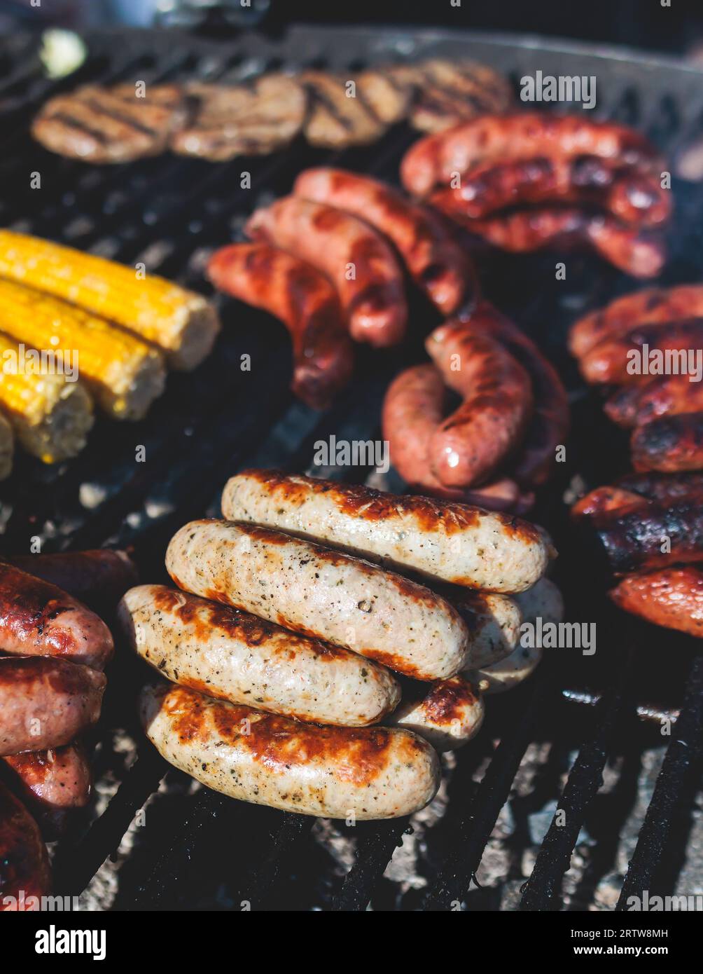 Food festival with food stall kiosk, open-air outdoor fair market ...