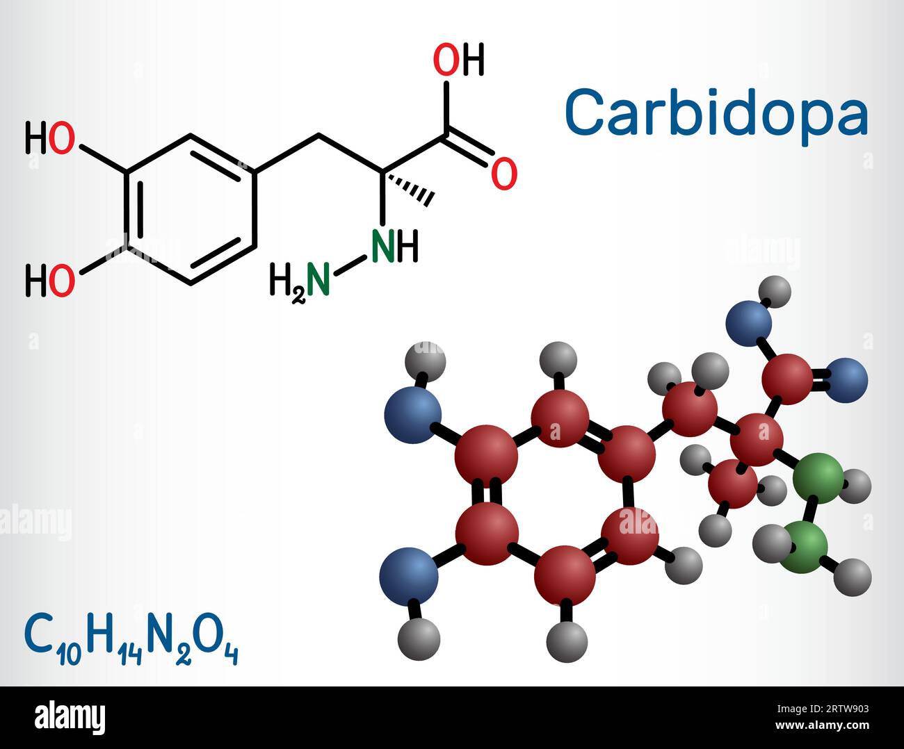 Carbidopa molecule. It is dopa decarboxylase inhibitor used for ...