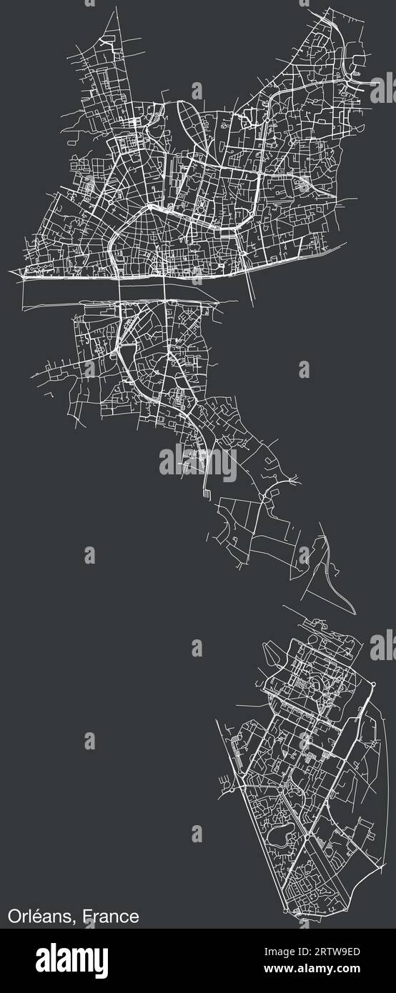 Street roads map of ORLÉANS, FRANCE Stock Vector Image & Art - Alamy