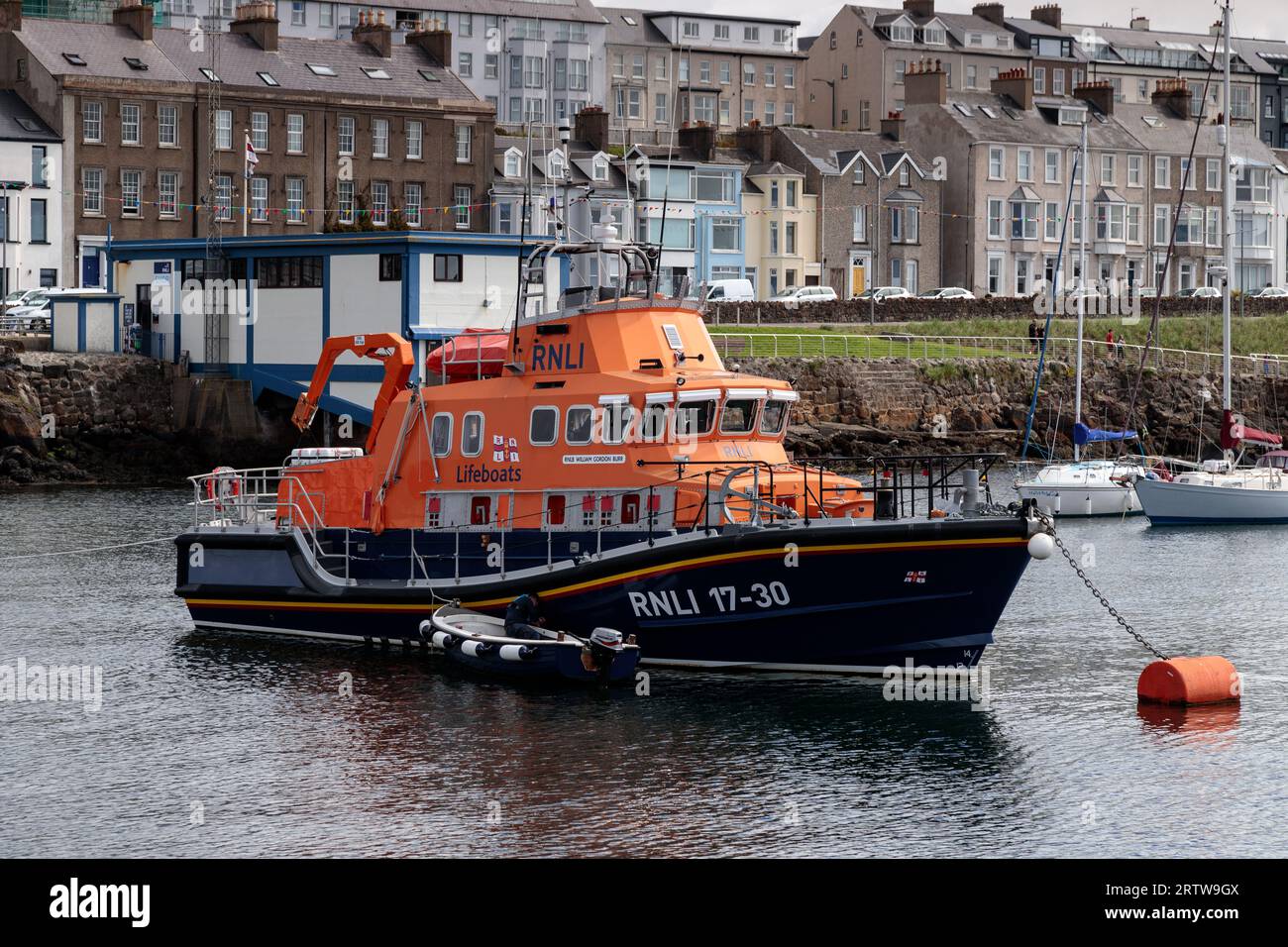 Lifeboat in Portrush harbour, County Antrim, Northern Ireland Stock ...