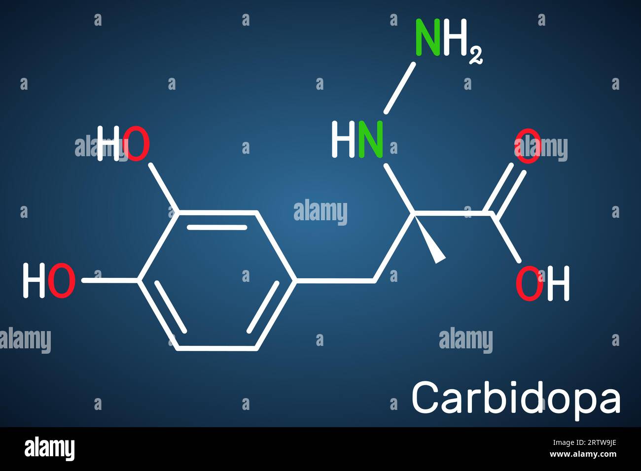 Carbidopa molecule. It is dopa decarboxylase inhibitor used for ...