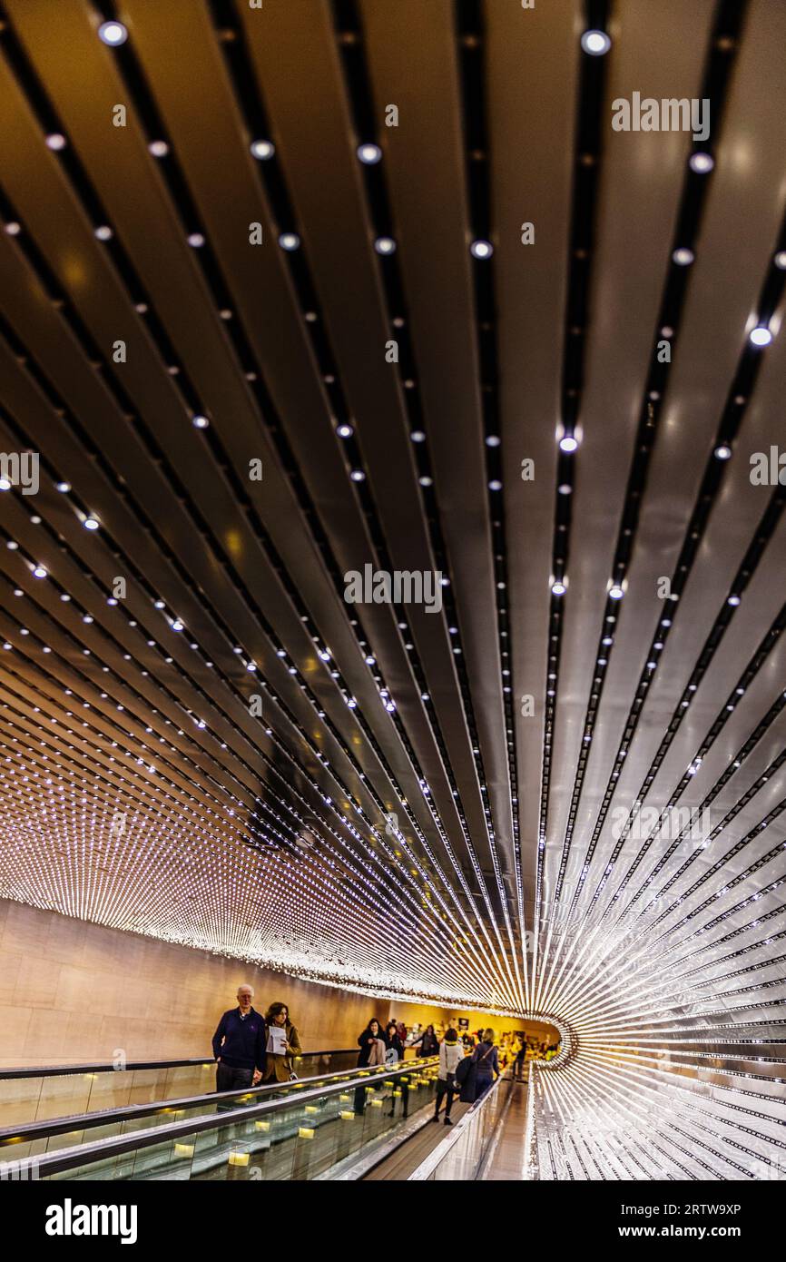 Illuminated walkway tunnel in hi-res stock photography and images - Alamy