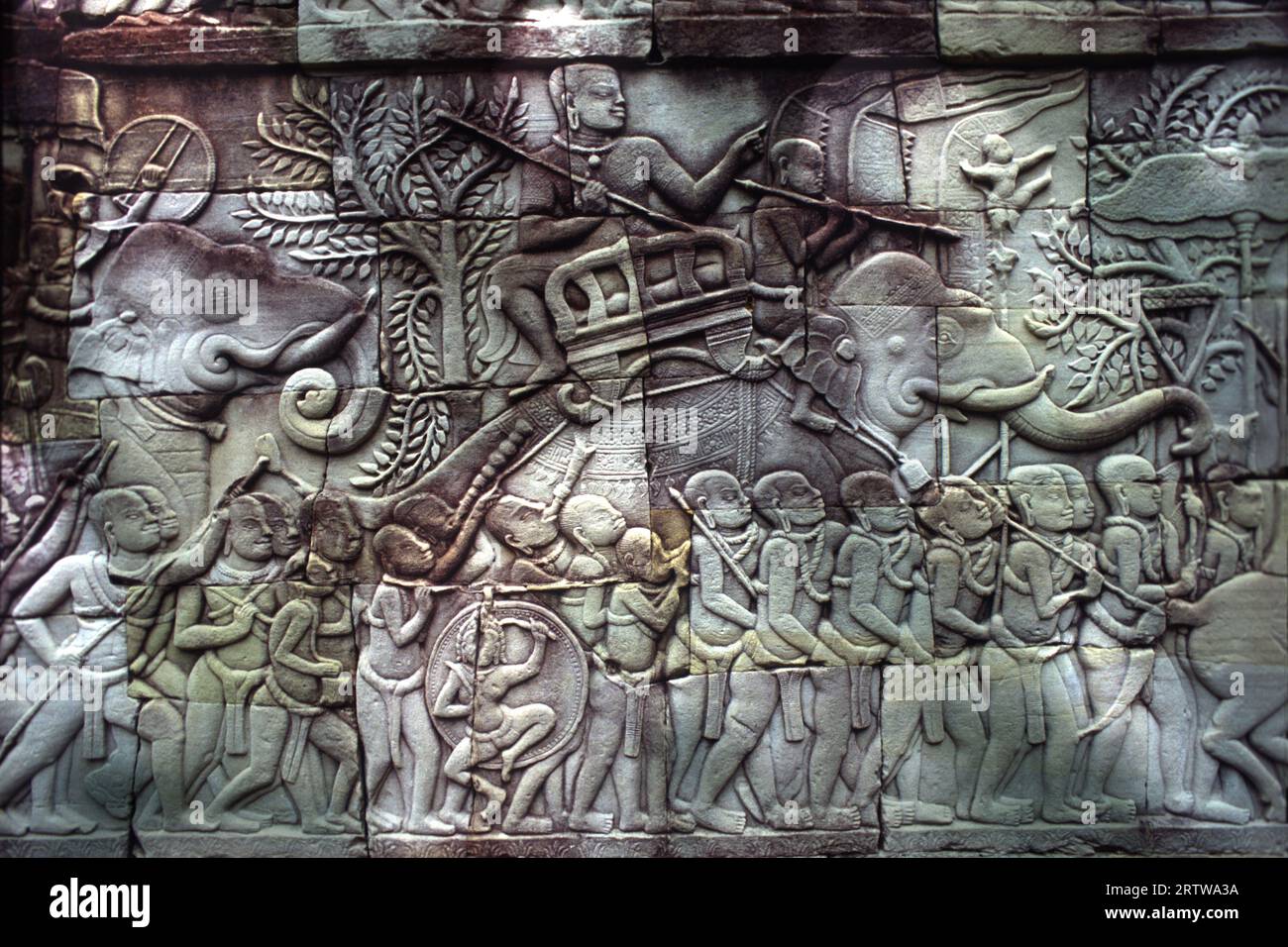 BAS relief, Bayon temple Stock Photo - Alamy