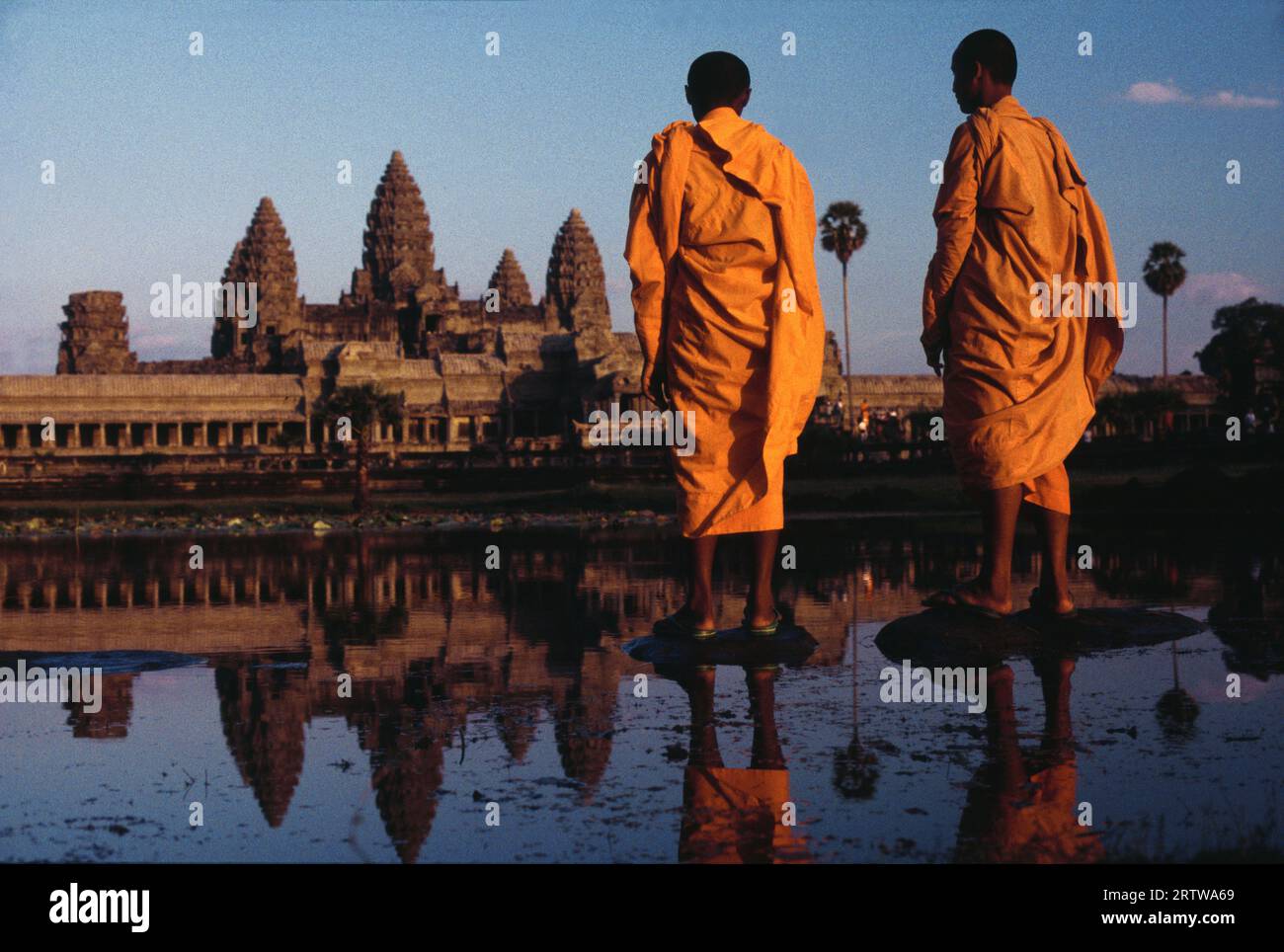 Monks in Angkor Wat Stock Photo - Alamy
