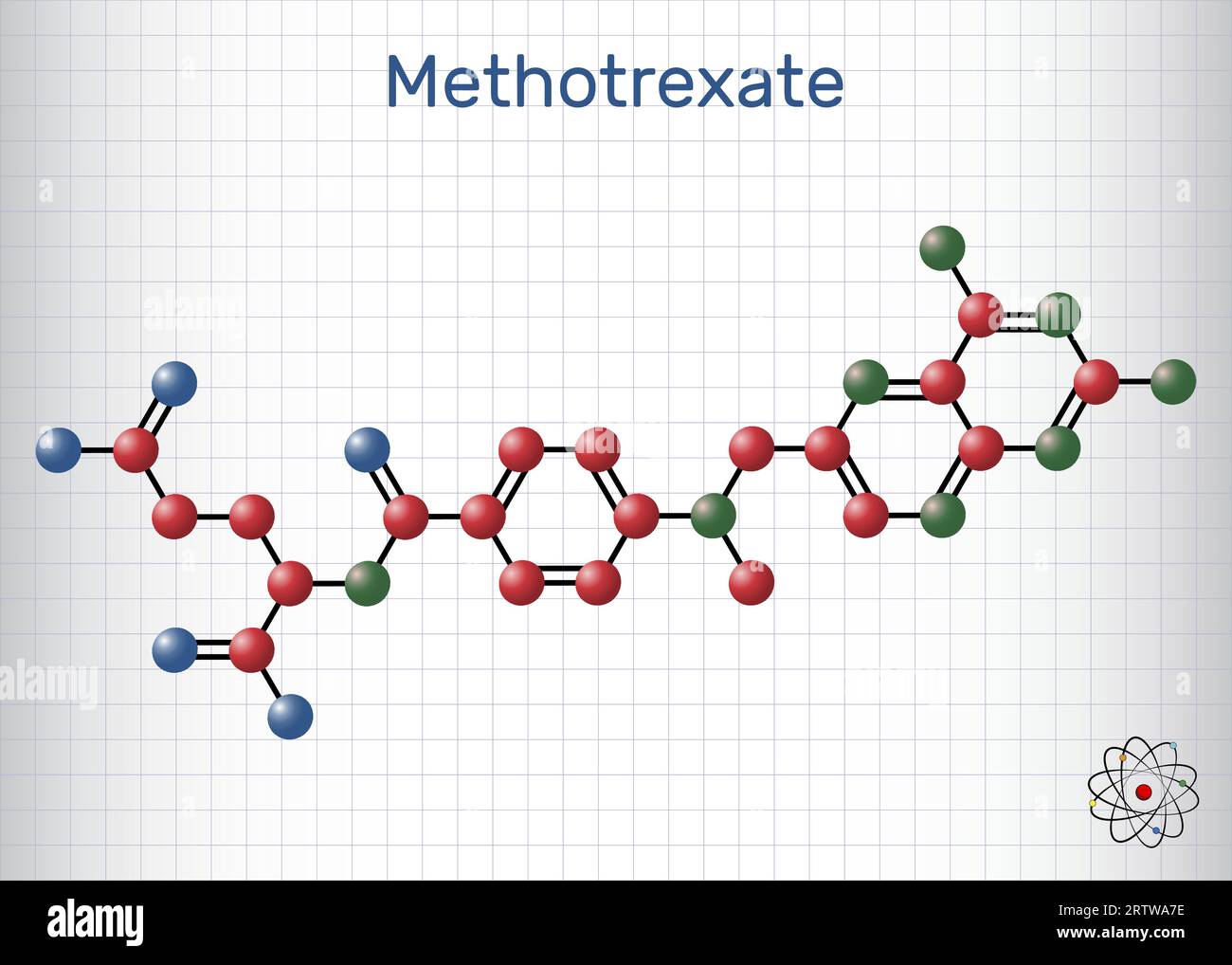 Methotrexate Mtx Molecule It Is Antineoplastic Drug Structural