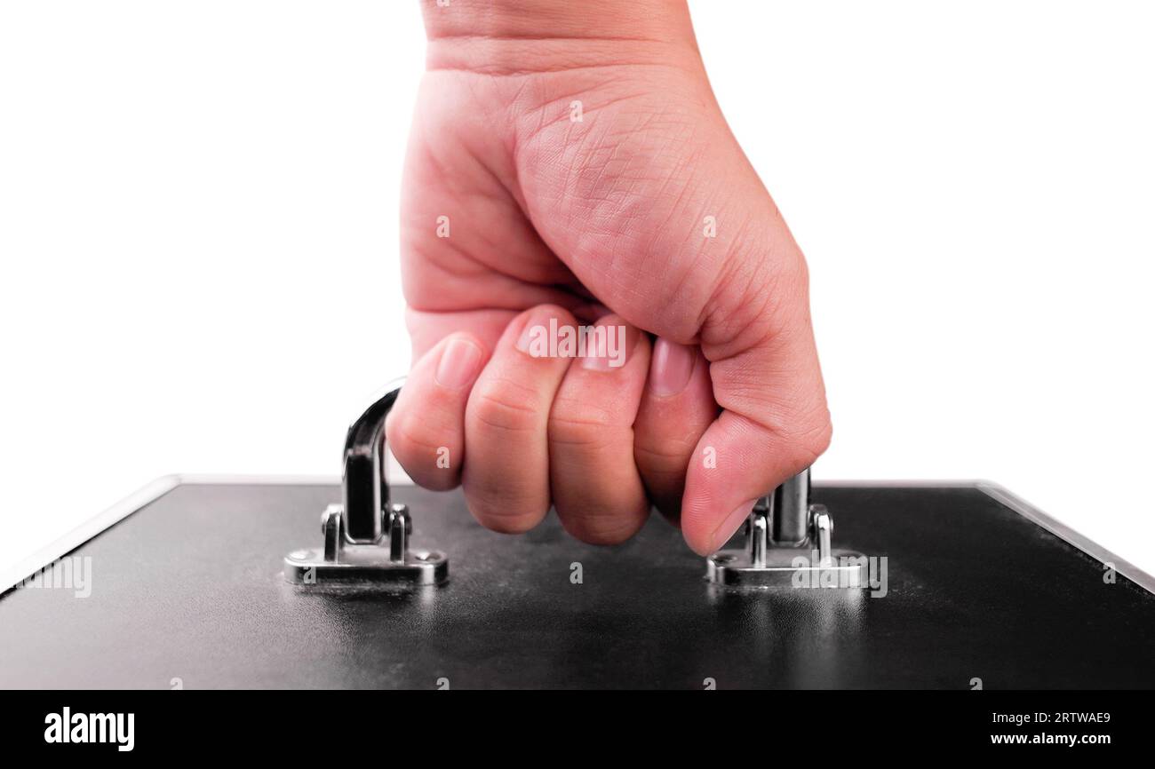 Businessman holding briefcase hand hi-res stock photography and images ...
