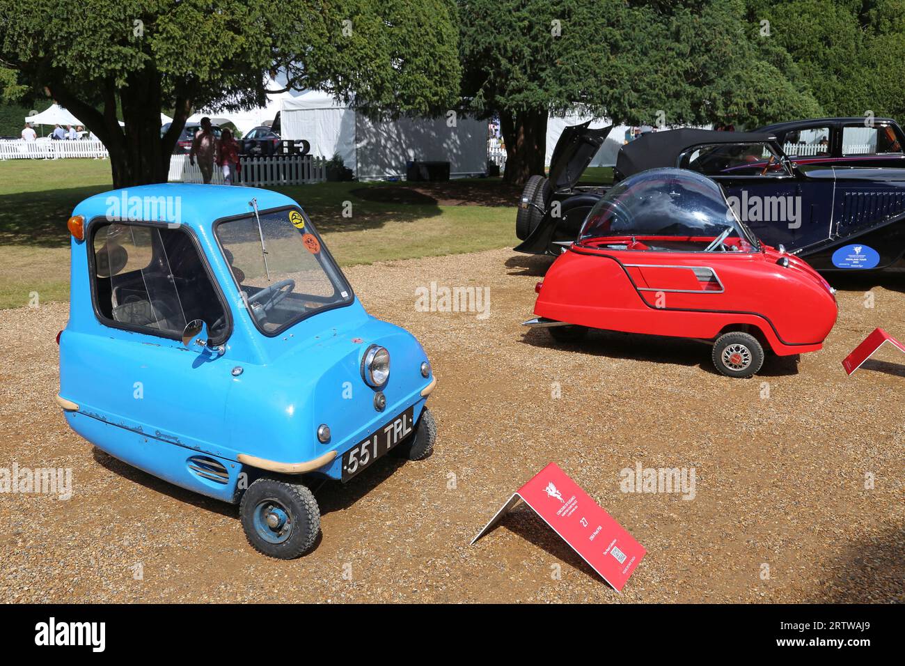 Peel P50 (1964) and Peel Trident (1964), Concours of Elegance 2023, Hampton Court Palace, London ...