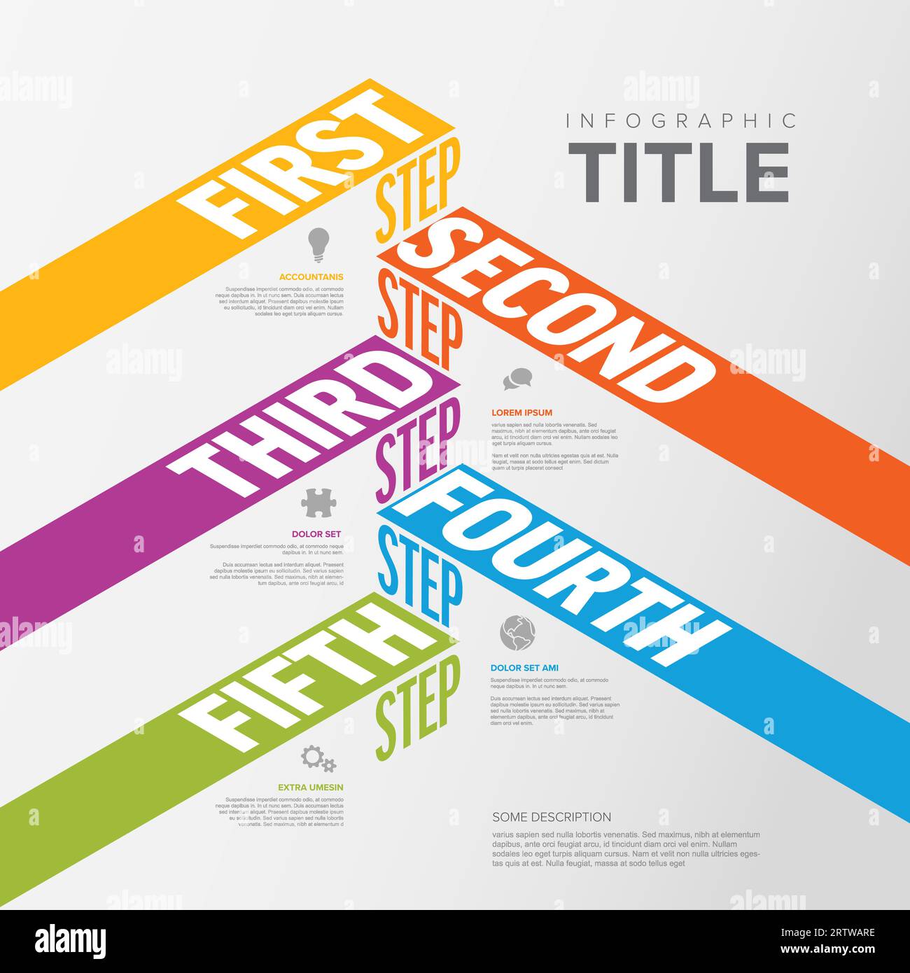 Vector light Infographic steps diagram template for workflow, business ...