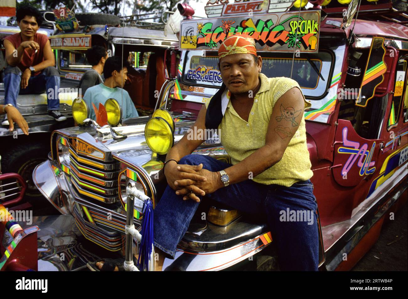 Jeepney driver in Cebu City Stock Photo - Alamy